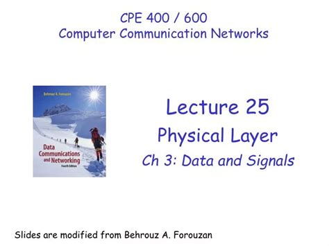 Ppt Lecture 25 Physical Layer Ch 3 Data And Signals Powerpoint