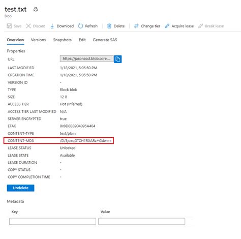 Az Copy Put Md5 Md5 Hash Is Calculated And Stored Automatically