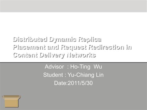 Distributed Dynamic Replica Placement And Request Redirection In