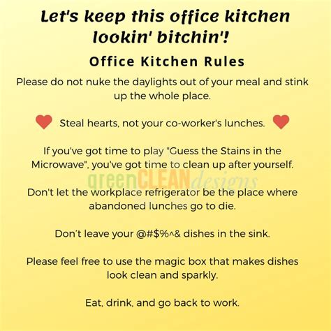 Office Kitchen Signs Funny Humor Etiquette