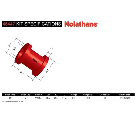 Nolathane 46447 Trailing Arm Lower Front Bush Ebay