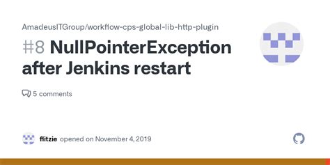Nullpointerexception After Jenkins Restart · Issue 8 · Amadeusitgroup