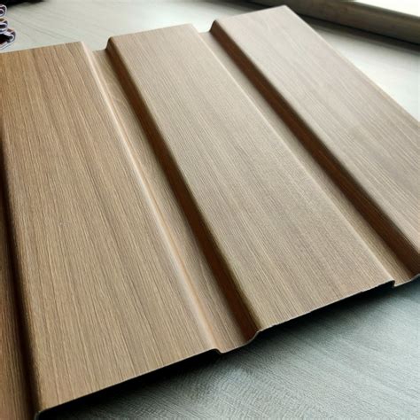 Pvc Soffit Wooden Color Eave Ceiling Panel For Outdoor 12inches Wide