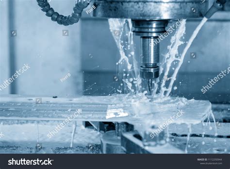 Cnc Milling Machine Cutting Part Using Stock Photo Shutterstock