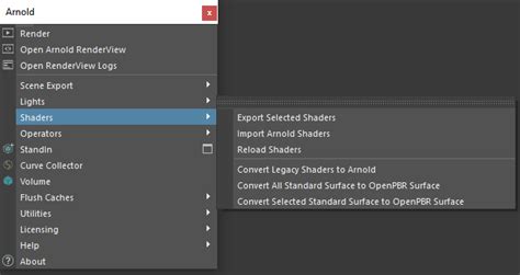 convert shaders to arnold