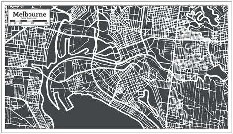 Melbourne Hand Drawing Map AI