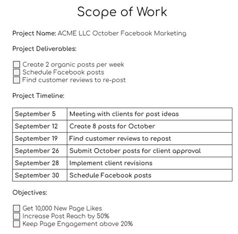 Scope Of Work What Is It Templates Scope Of Work What Is It Templates