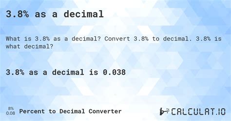 3 8 as a decimal calculatio