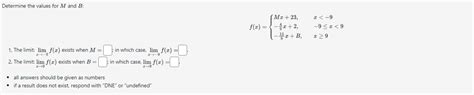Solved Determine The Values For M And B Chegg Com