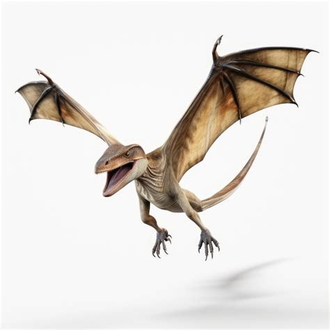 Premium Ai Image Pterodactyl Isolated On White Background Generative Ai