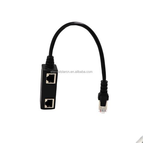 2 1 Rj45 네트워크 분배기 어댑터 케이블 1 2 방법 여성 소켓 포트 Lan 이더넷 네트워크 분배기 Y 케이블
