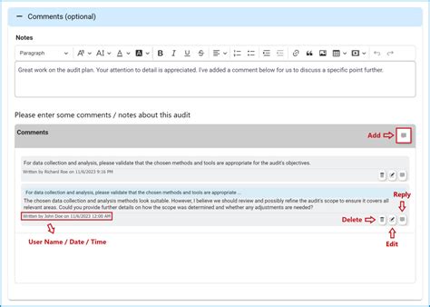 Modify The Audit Definition Audit 111