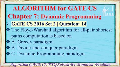 Gate Cs 2016 Set 2 Q14the Floyd Warshall Algorithm For All Pair