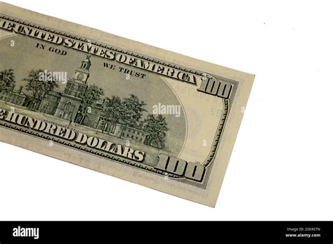 The Reverse Side Of 100 One Hundred Dollars Bill Banknote Series 2001