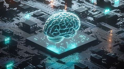 Ai Brain On Circuit Board Technology Intelligence Neural Network Computing Digital Brain