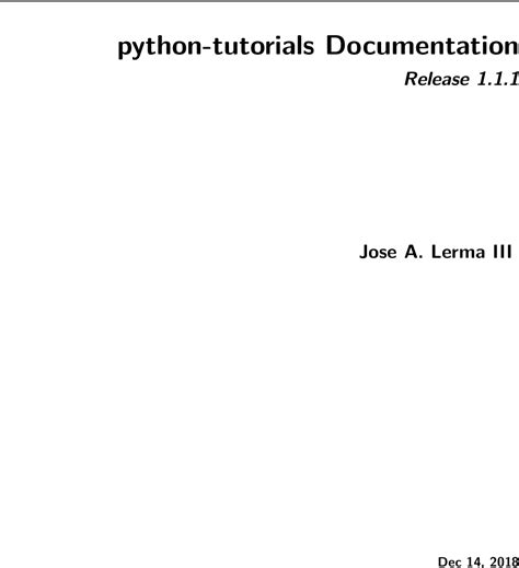 Python Tutorials Ation Manual