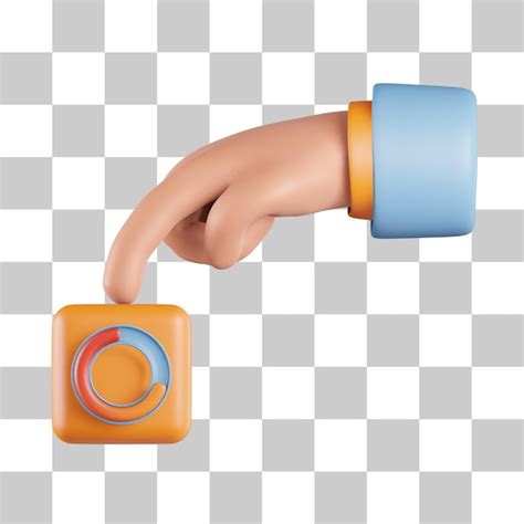 Premium Psd Click The Loading Button 3d Icon