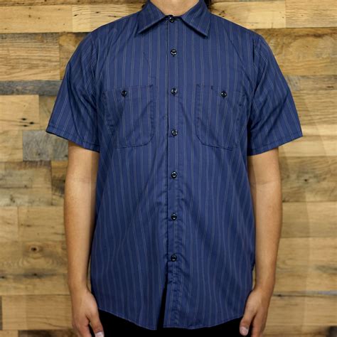 Industrial Ss Stripe Work Shirt Brothers