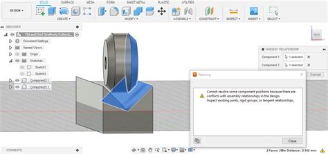 Tangent Constraint Not Working Rfusion360