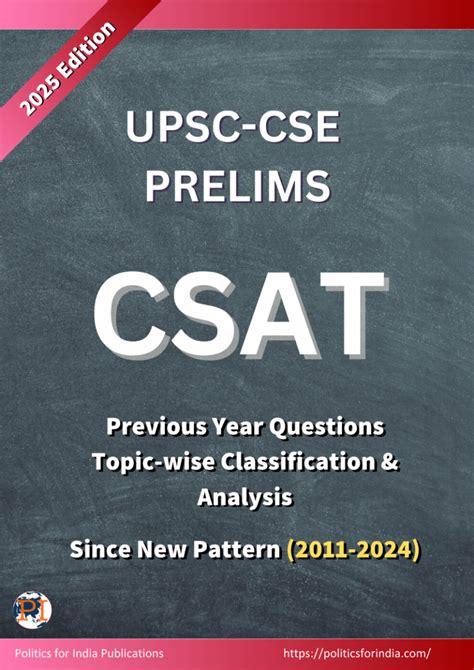 UPSC Prelims CSAT Topic Wise PYQs EBook Politics For India