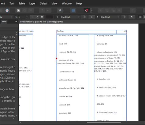 index keeps updating with excessive spacing not solved with styles