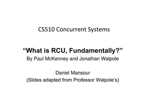 ppt cs510 concurrent systems powerpoint presentation free download