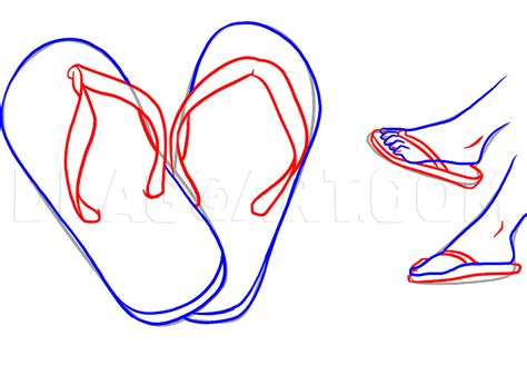 How To Draw Feet With Sandals