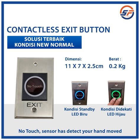 Jual Contactless Exit Button No Touch Akses Pintu Shopee Indonesia