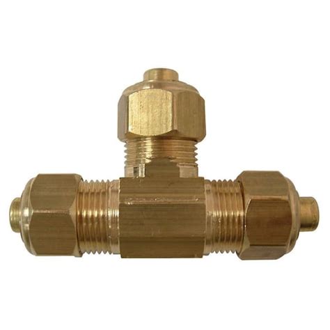 Everbilt 3 8 In Compression X 3 8 In Compression X 3 8 In Brass T Fitting Ebtf38 The Home Depot