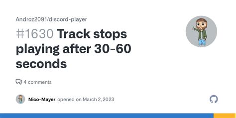 Track Stops Playing After Seconds Issue Androz Discord Player GitHub