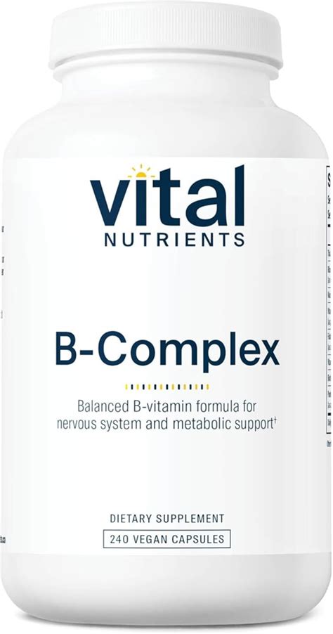 Vital Nutrients B Complex Balanced High Potency B Vitamin Complex