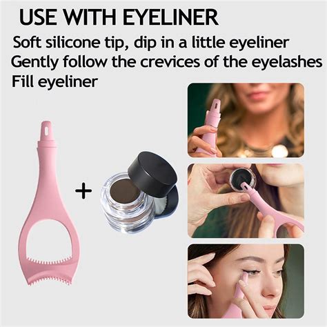 Shanpin Silicone Winged Eyeliner Stencil And Mascara Guard Reusable