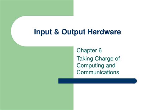 PPT Input Output Hardware PowerPoint Presentation Free Download ID 6881613