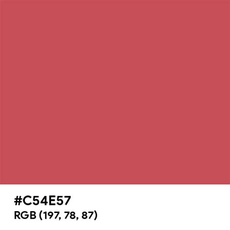 Dull Red Color Hex Code Is C54e57