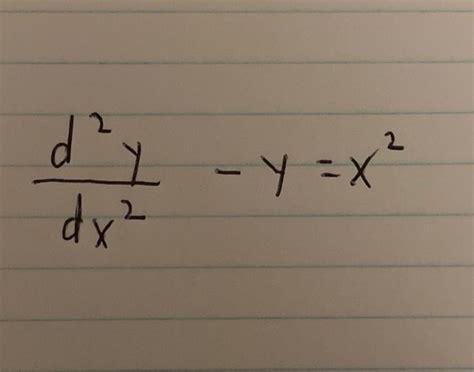 solved for the differential equation use the d operator
