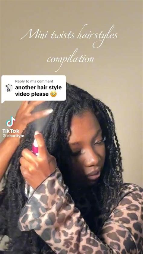 Pinterest In 2025 Mini Twists Natural Hair Kinky Twist Hairstyles Braids Hair Ponytail Styles