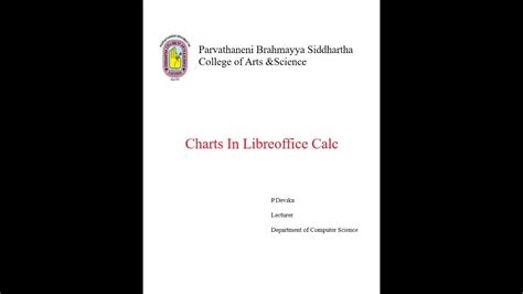 Charts In Libreoffice Youtube