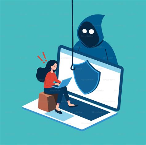 화면에 매달려 있는 인형과 함께 노트북에 앉아 있는 사람 벡터 Unsplash의 피싱 이미지