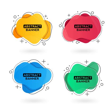 Abstract Gradient Shapes Banner Templates 662973 Vector Art At Vecteezy