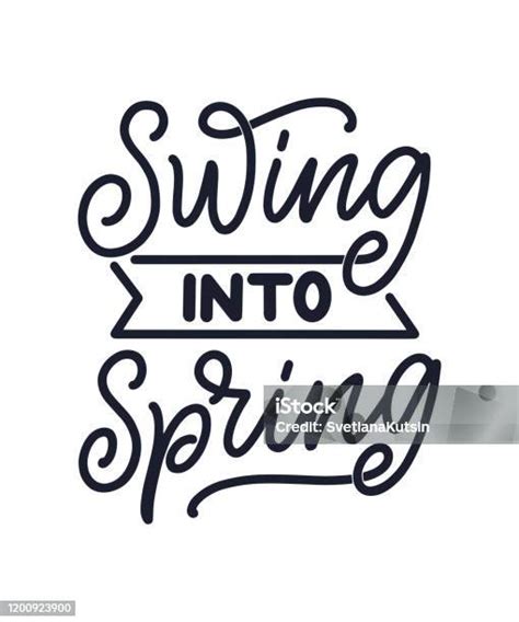 봄 시간 레터링 인사말 카드입니다 즐거운 시즌 슬로건 홍보 및 판매 디자인을위한 타이포그래피 포스터 또는 배너 서예 인쇄 벡터