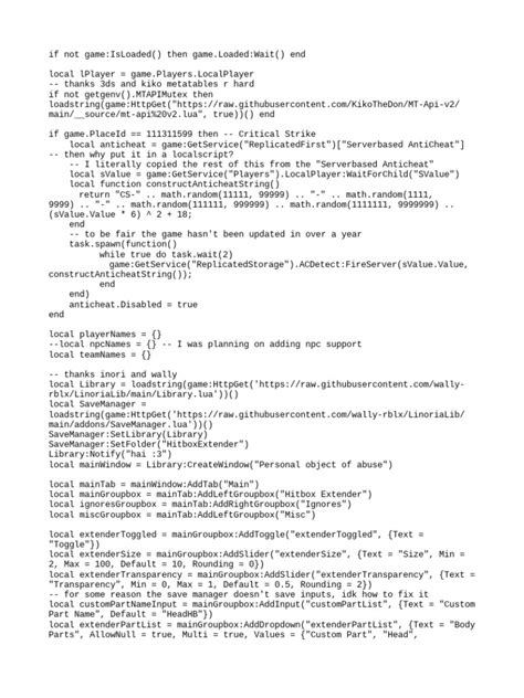 Universal Hitbox Extender Gui April 2022 Pdf Computer Architecture Software