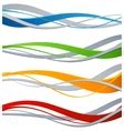 Set Color Curve Lines Design Element Royalty Free Vector
