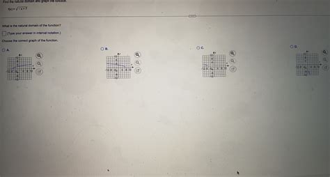 solved find the natural domain and graph the function