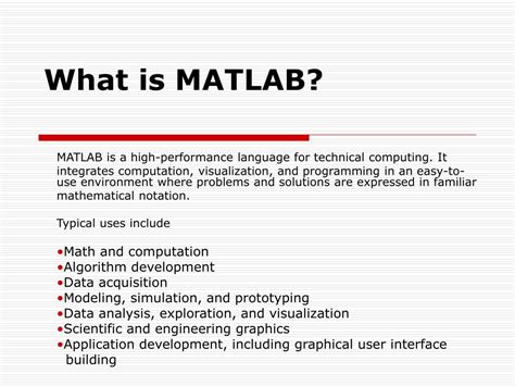 Ppt Matlab Matrix Laboratory Powerpoint Presentation Id