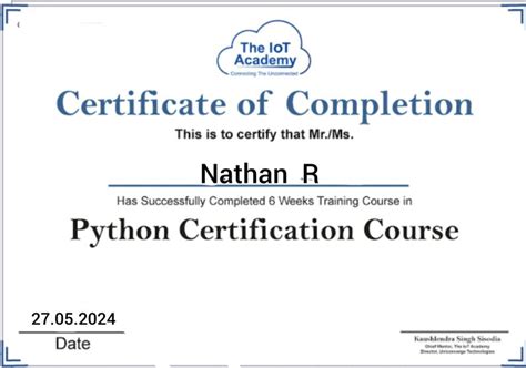 Nathan R On Linkedin The Iot Academy Is A Certificate Of Completion