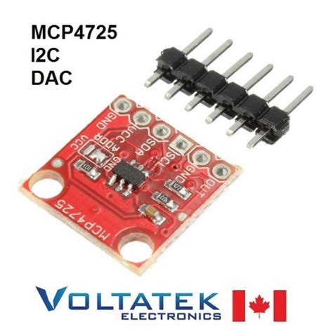 Mcp4725 I2c Dac Digital Analog Converter Module Voltatek Canada
