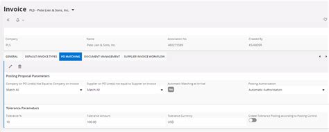 PO Matching Tolerance And Invoice Authorization IFS Community