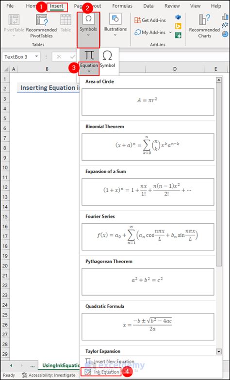 Equation Editor In Excel Insert Create Format ExcelDemy
