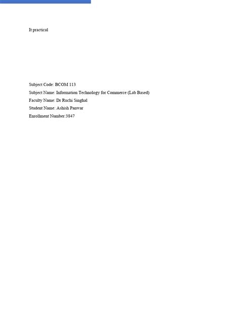 It Assignment Sem1 Pdf Microsoft Excel Paragraph