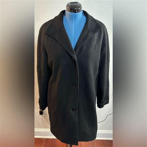 Jones New York Jackets And Coats Vintage Jones New York Black Pea